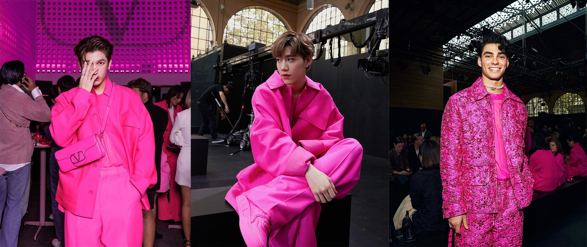 Gaya Selebriti Pria dengan Valentino Pink PP, Bukti Pink Warna Maskulin